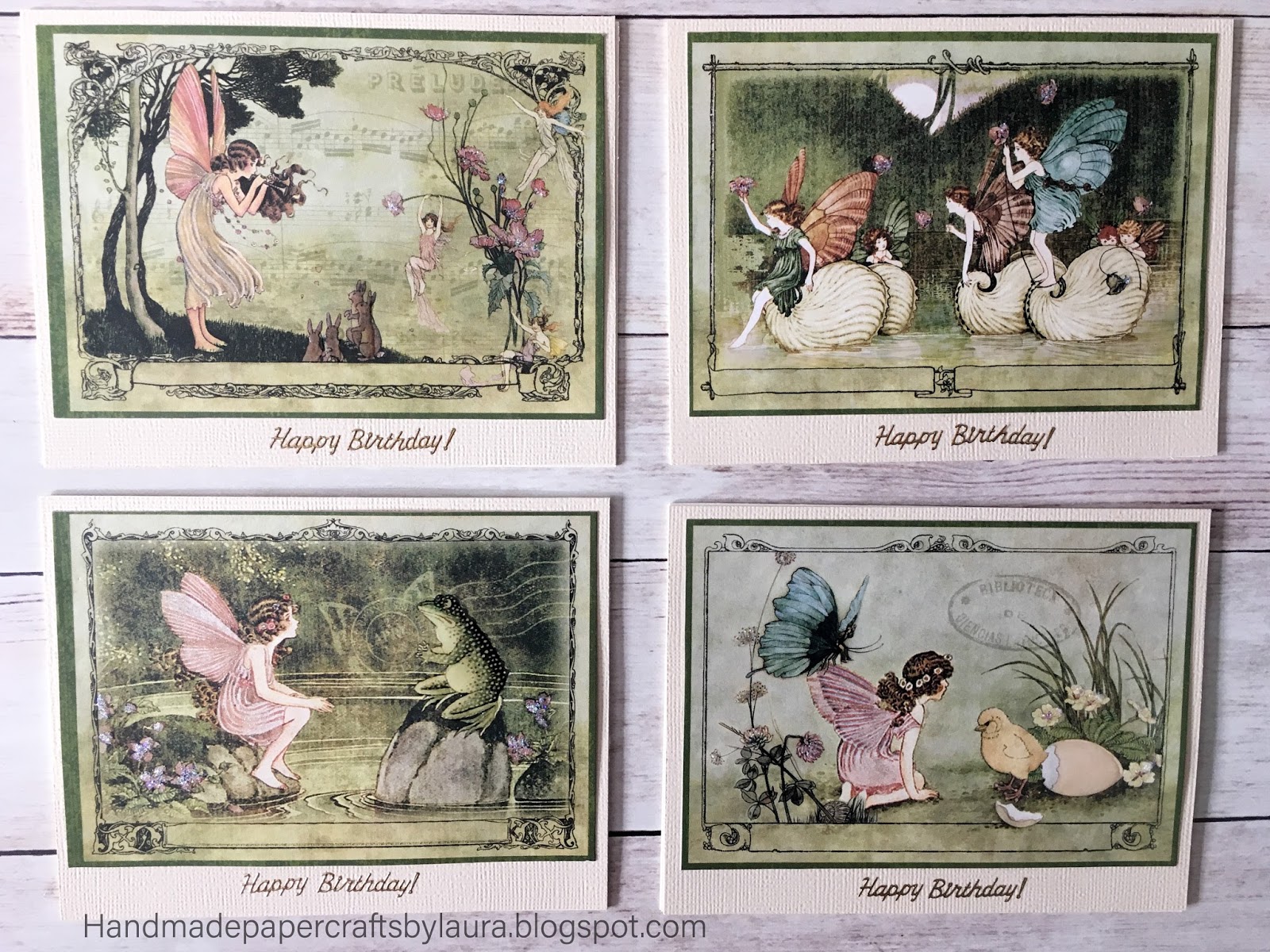 Handmade Papercrafts by Laura : Vintage Fairy Cards