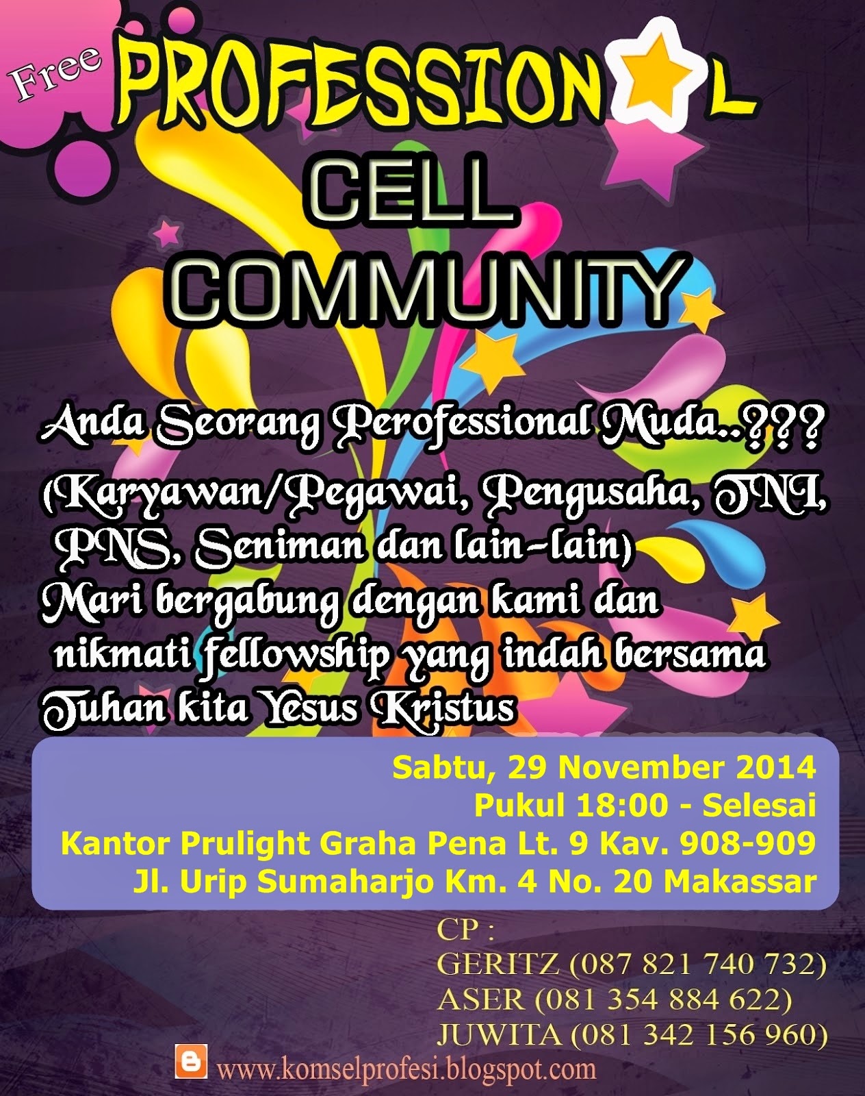 Professional Cell Community (PCC): Komsel PCC November 2014