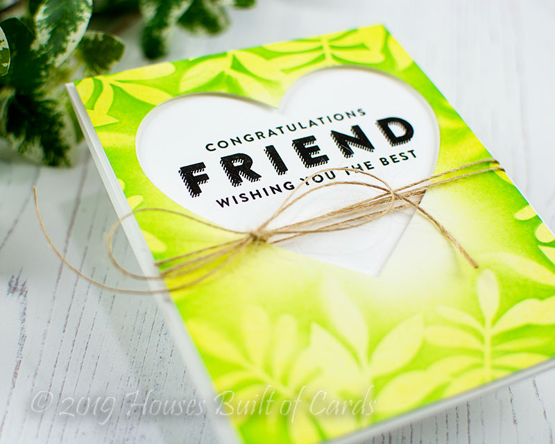 Houses Built of Cards: Congratulations Friend Leafy Stencil - Simon ...