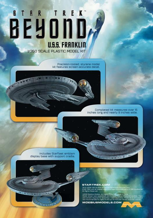 The Trek Collective: Moebius Models USS Franklin model kit box art and ...