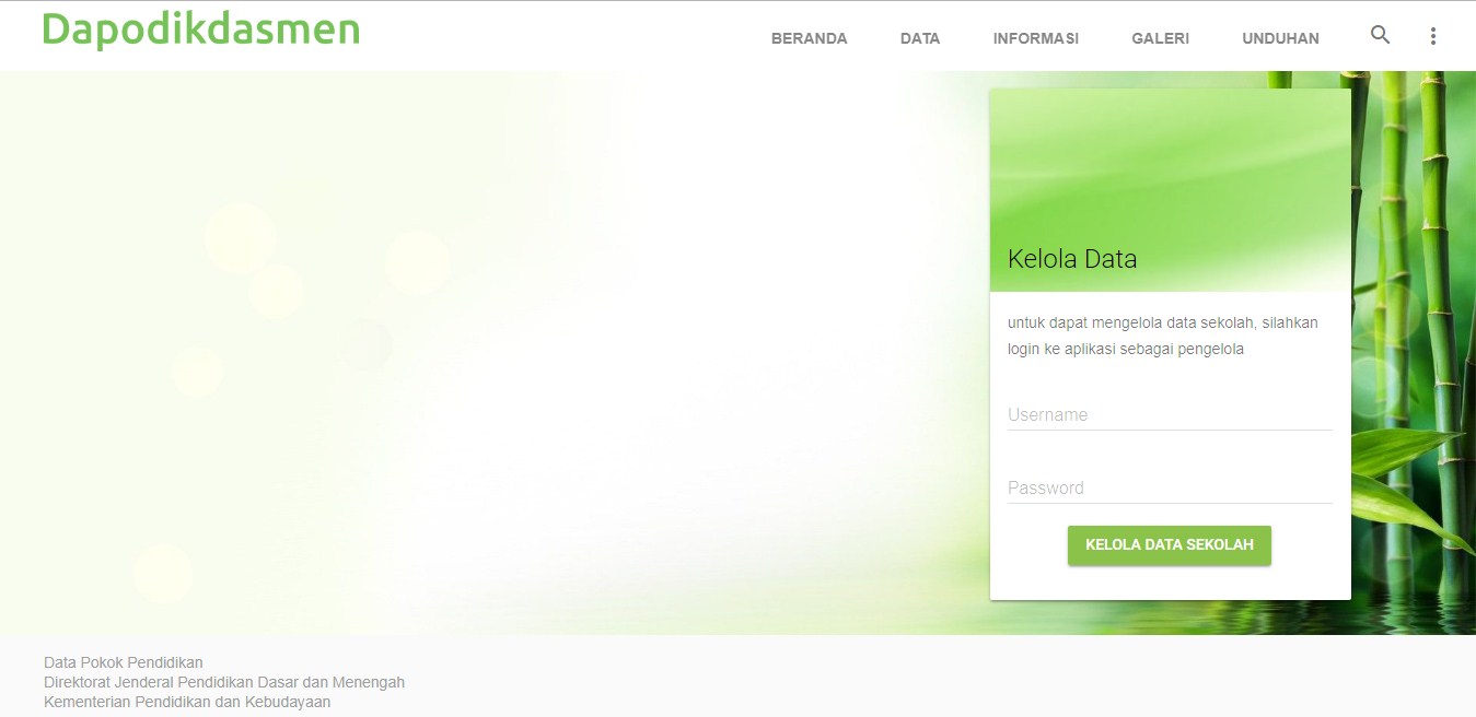 Mengenal Laman Manajeman Dapodikdasmen (Login Operator Sekolah) - Blog ...