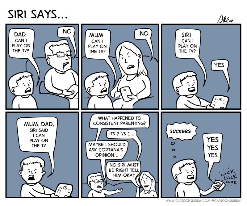 Cartoons I Drew: Siri Says