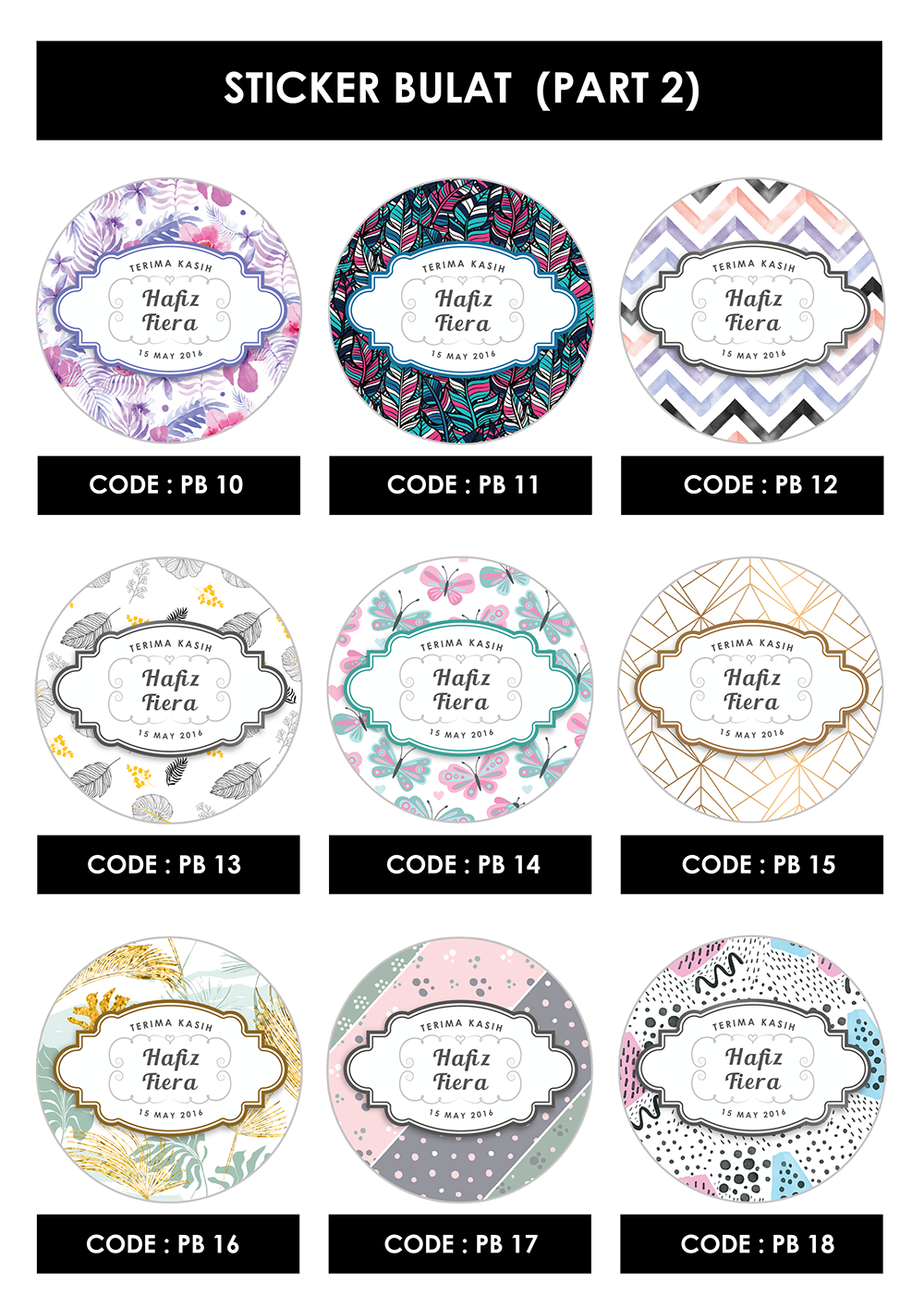 Sticker Kahwin - Sticker Comel