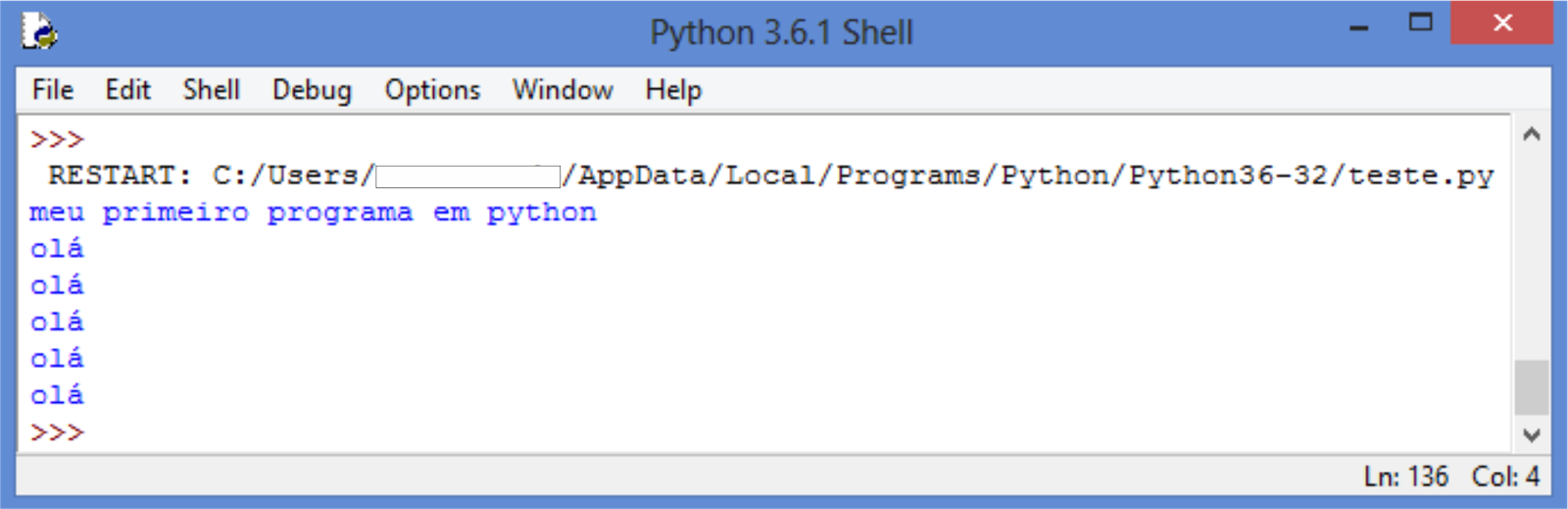 IDLE - primeiros passos