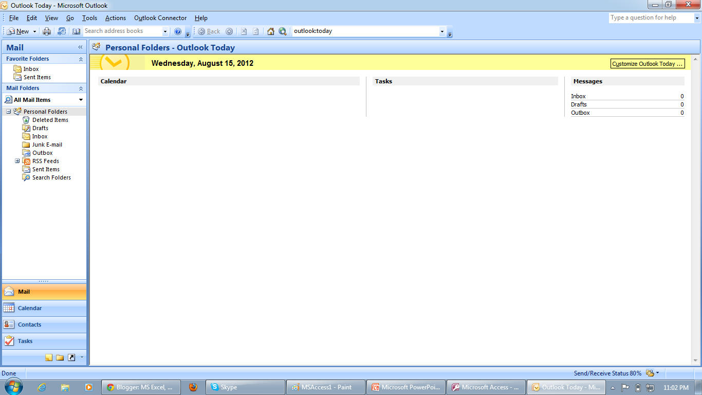 MS Excel, MS Word, MS Power Point, MS Access, MS Office: MS Office