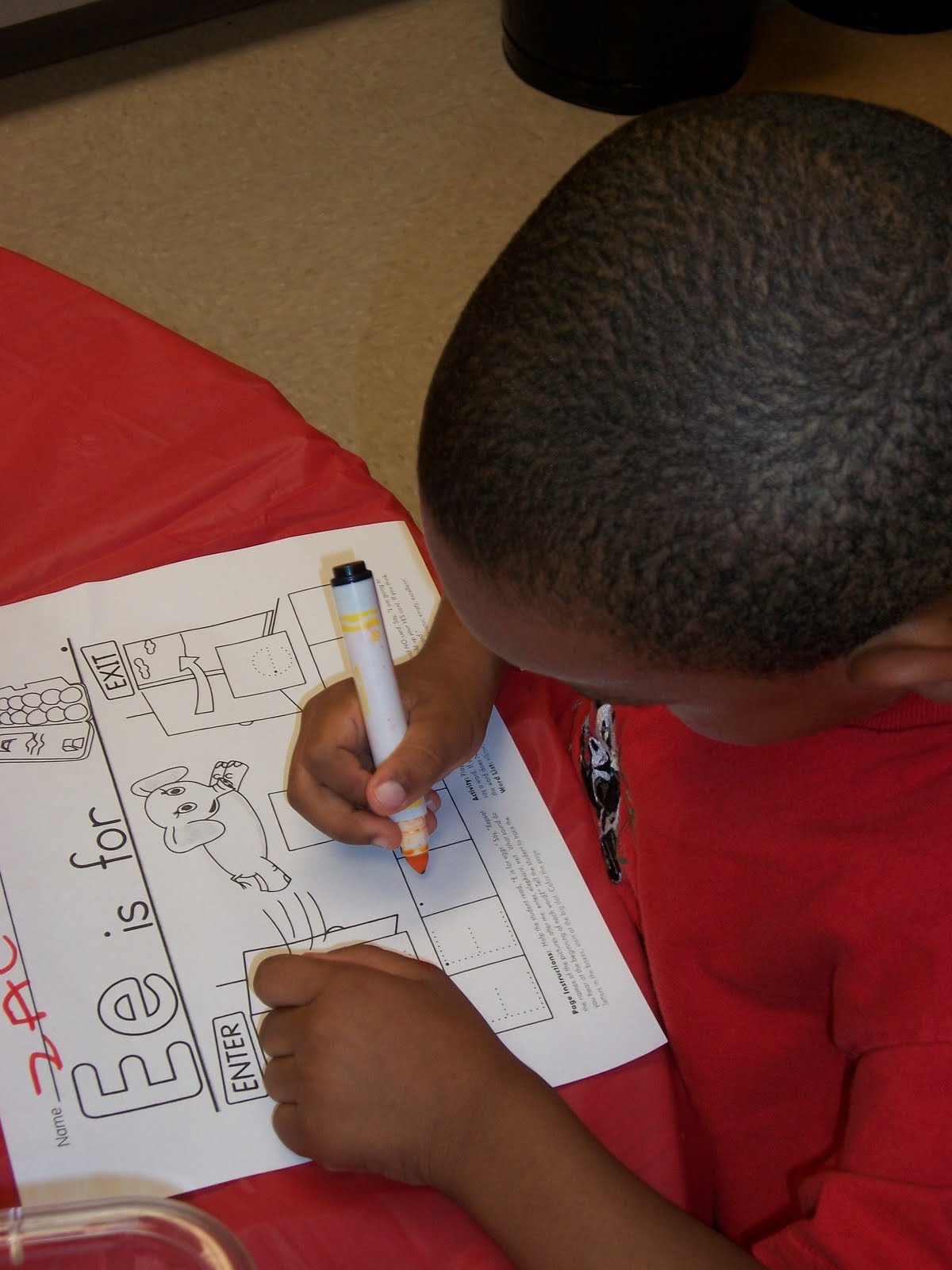 Keeping Up with the Kindergartners: The Letter E