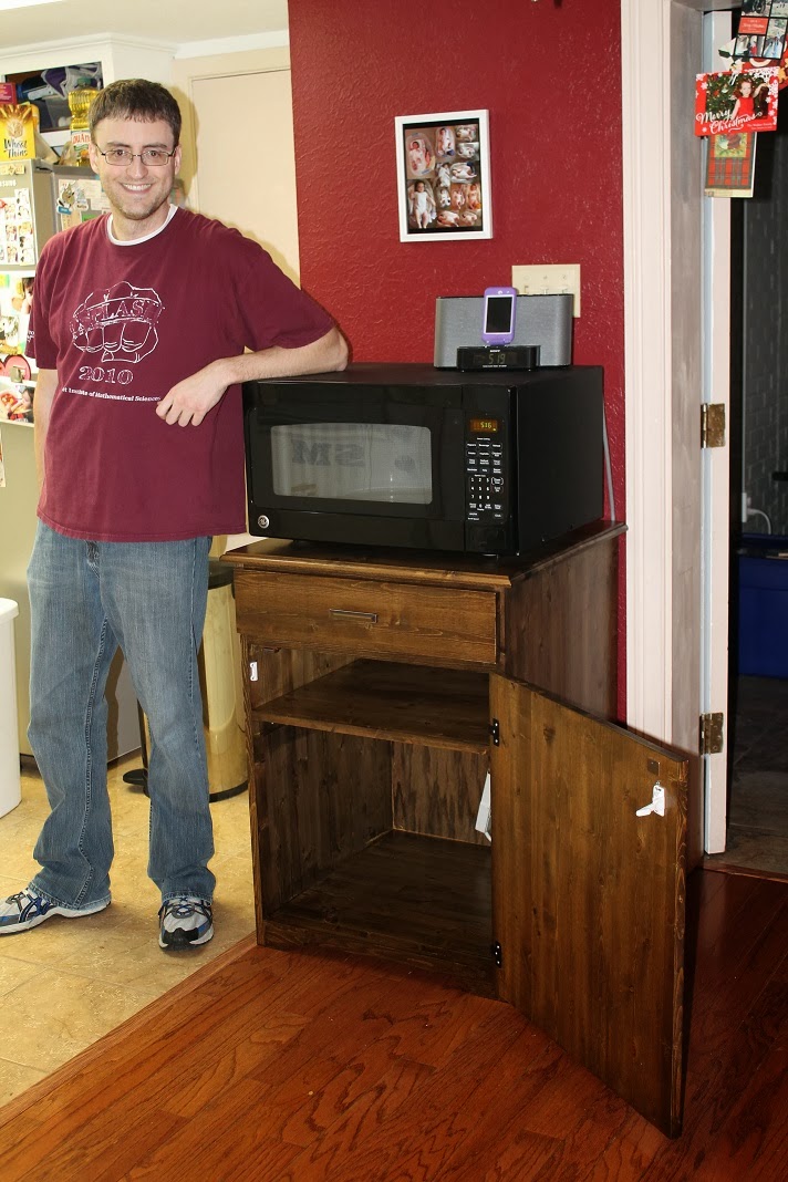 silvermari & the stick: Our New Custom Microwave Cabinet