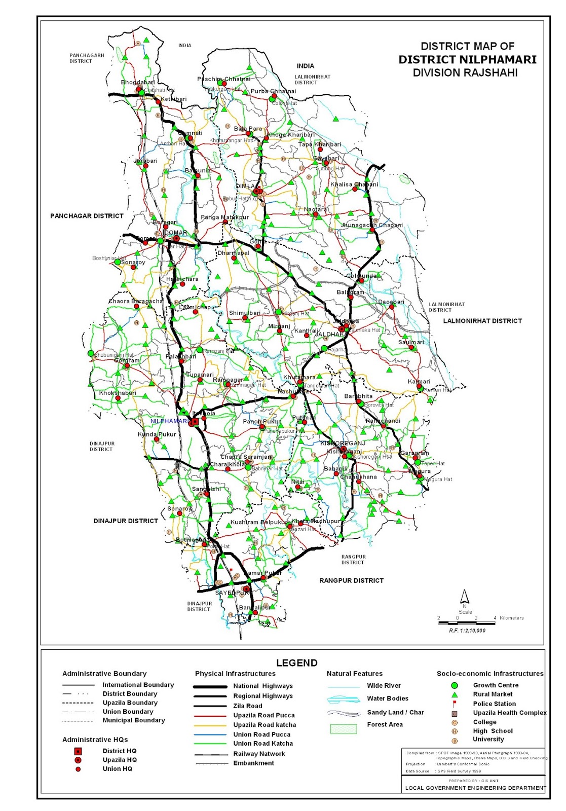 Nilphamari District: Nilphamari District Map