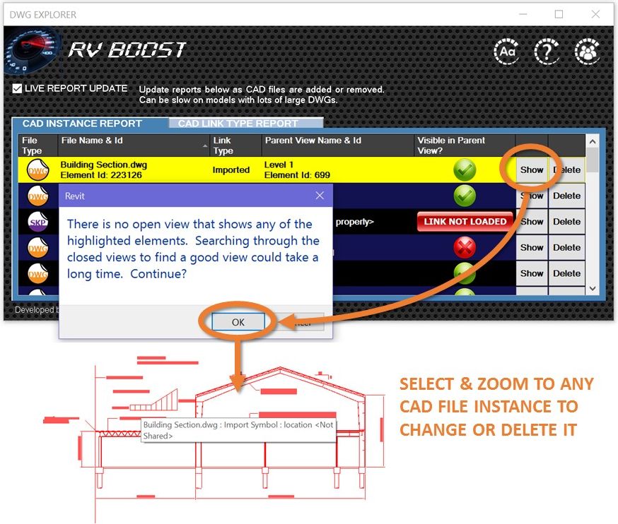 Revit Add-Ons: DWG Explorer – Purge Revit Models of Linked and Imported ...