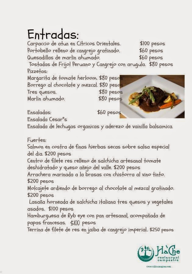 Notas del Valle de Guadalupe: Menu Report: Ha Che