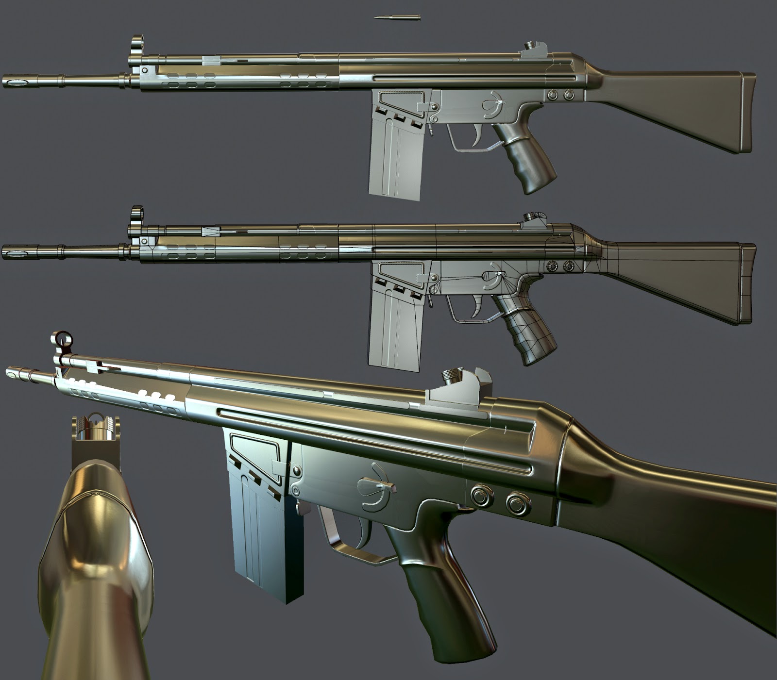 So I made a G3A1 model inspired by a popular CS:GO skin : r/GlobalOffensive