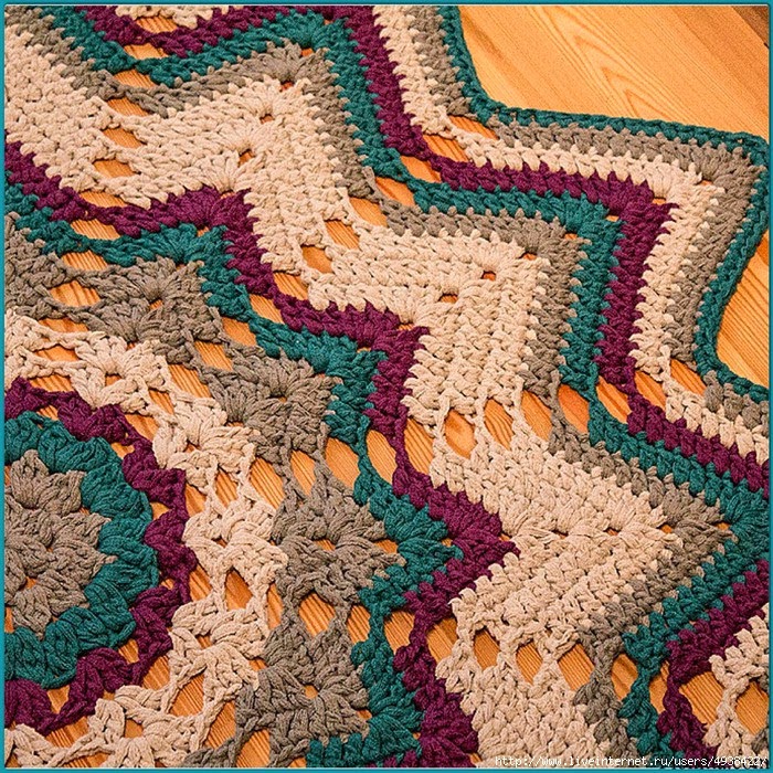 croche: Crochet Star rug