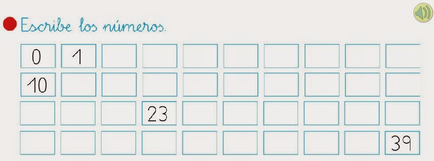 Mi primero de Campanillas: NÚMEROS DEL 30 AL 39