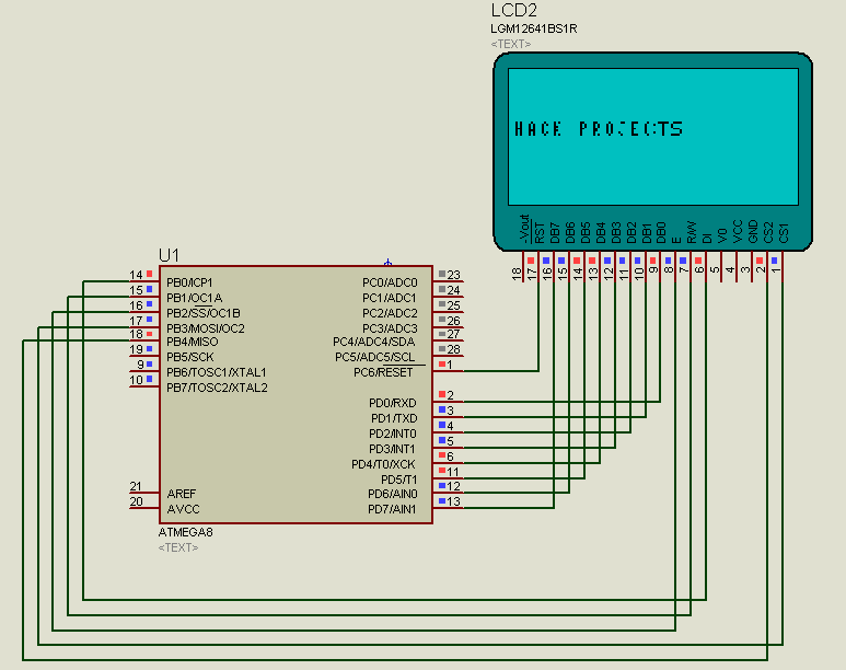 Code Bloges: Interfacing KS0108 based 128×64 Graphical LCD with AVR ...