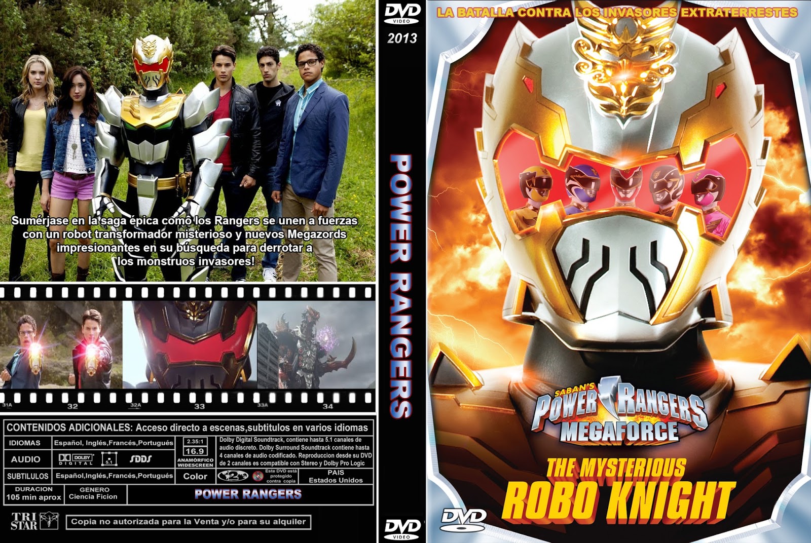 PB | DVD Cover / Caratula FREE: POWER RANGERS MEGAFORCE THE MYSTERIOUS ...