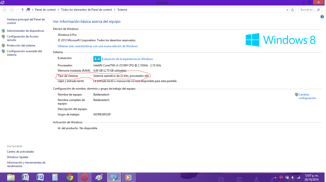 tutoriales pc (juegos, configuracion de pc y mas.: como saber de cuantos bits es mi pc windows 8