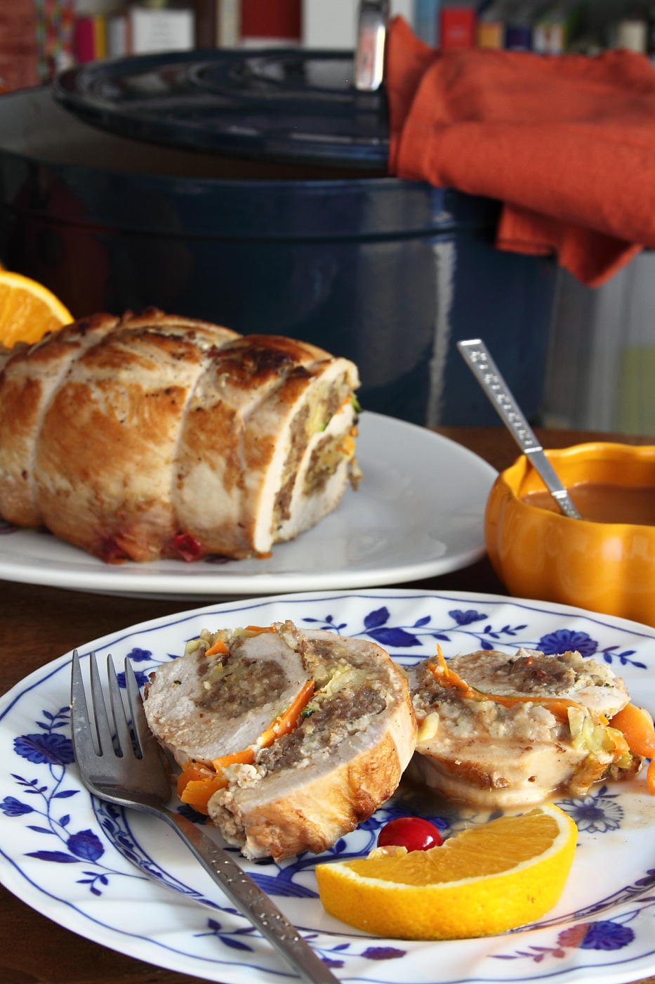 ShowFood Chef: Rolled Stuffed Turkey in Orange and Cranberry - Rotolo ...