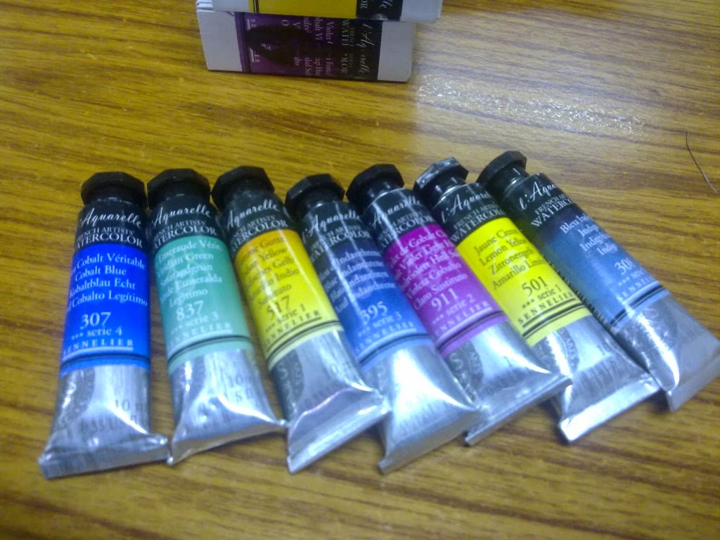 Reminiscence of my watercolour painting...: My new watercolour tubes...