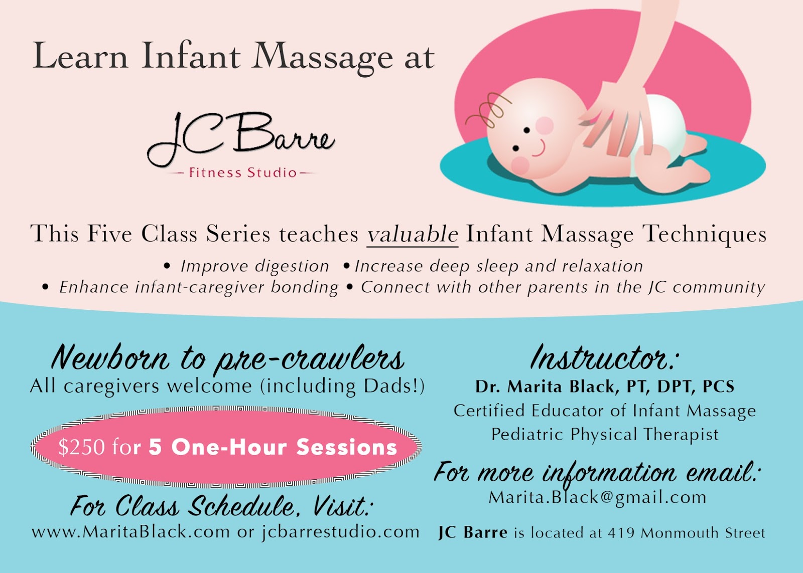 Dr Marita Black Pt Dpt Pcs Infant Massage Classes In Jersey City