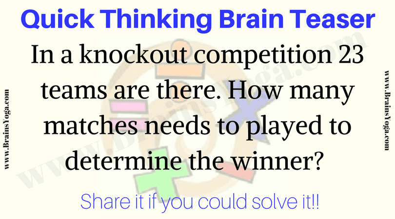 Quick Thinking Brain Teaser for Teens with an Answer