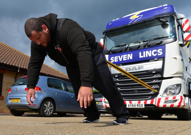 Pulling your truck into a Parking Spot