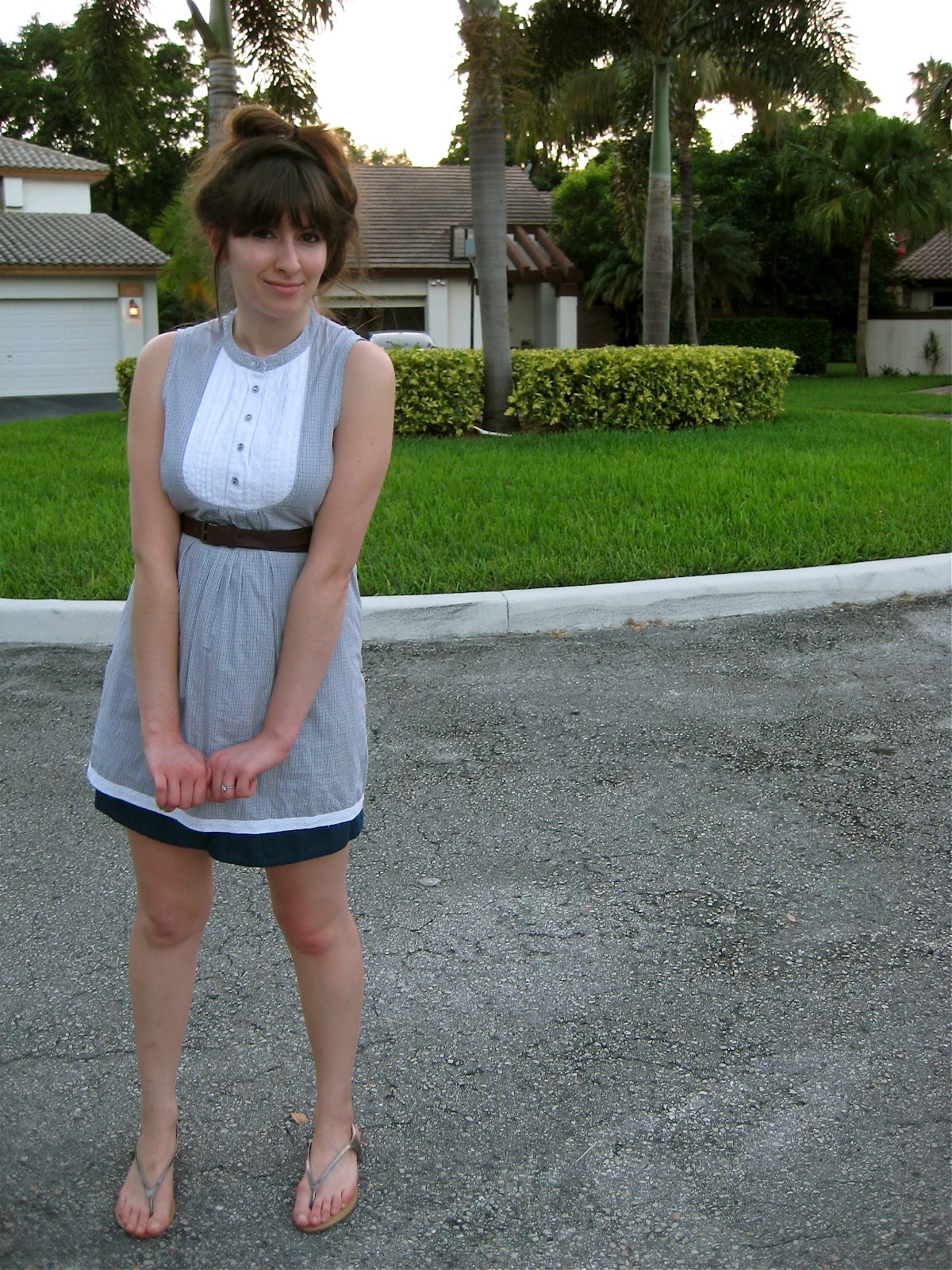 The Blue Curtain: Add length to short dresses without sewing.