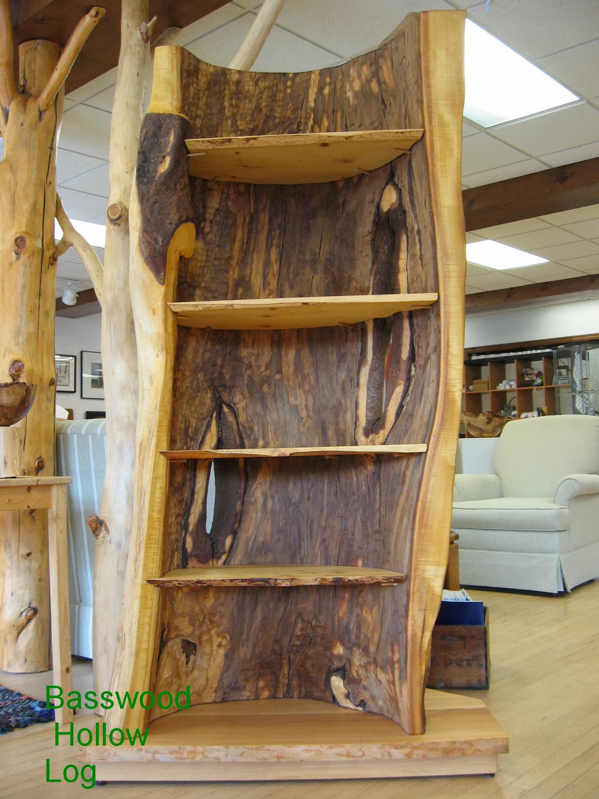 over the fence designs: American Basswood Hollow Log