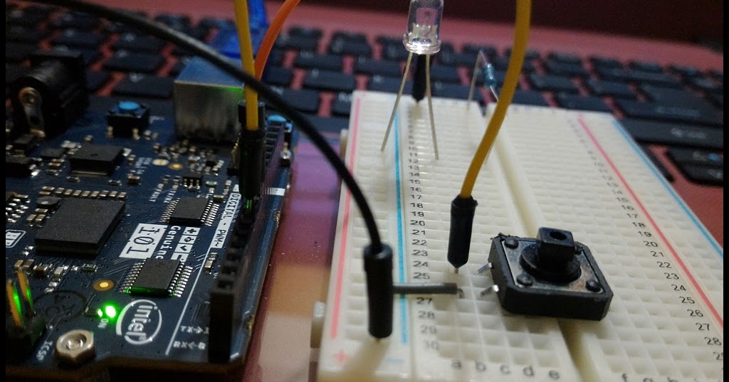 Arduino Er Arduino Genuino 101 Example To Read Button And Turn On Off Led