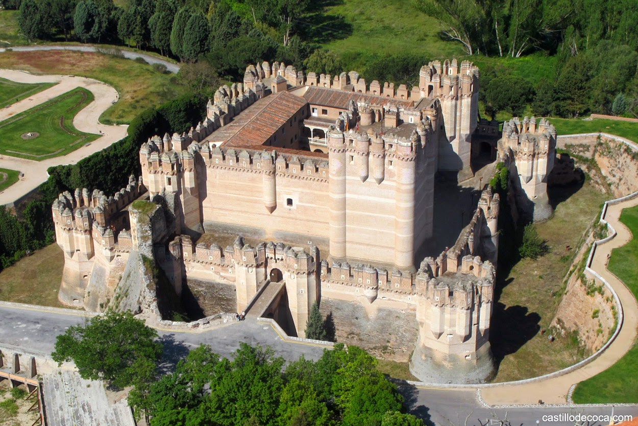 Castillo de Coca, vista aérea desde el este