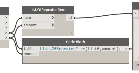 Dynamo Nodes to Code Block: List.OfRepeatedItem