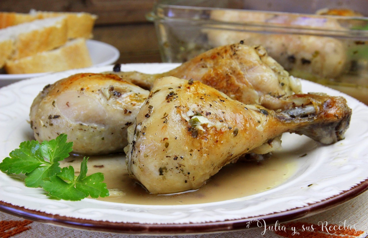 JULIA Y SUS RECETAS: Jamoncitos de pollo al ajillo en microondas