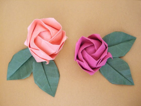 origami flower rose easy ~ art projects craft ideas