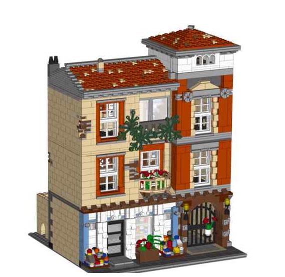 Lego Asia: Spanish Modular (green grocer) Street