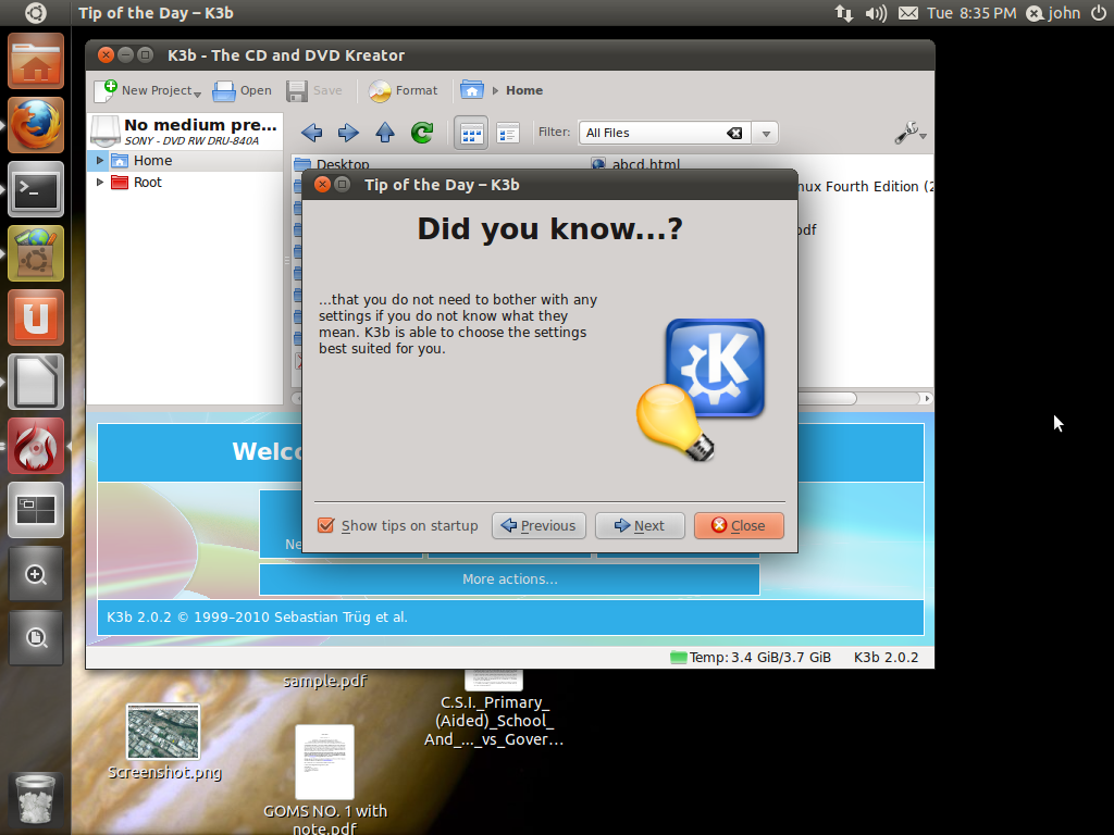 How to install K3b Disk writing program in ubuntu 11.04 | Ubuntu Linux ...