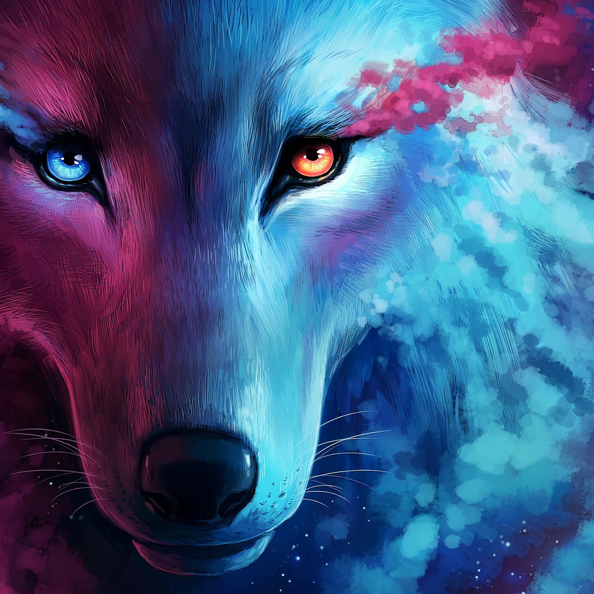 Wolf, Fantasy, Art, 4K, #70 Wallpaper PC Desktop