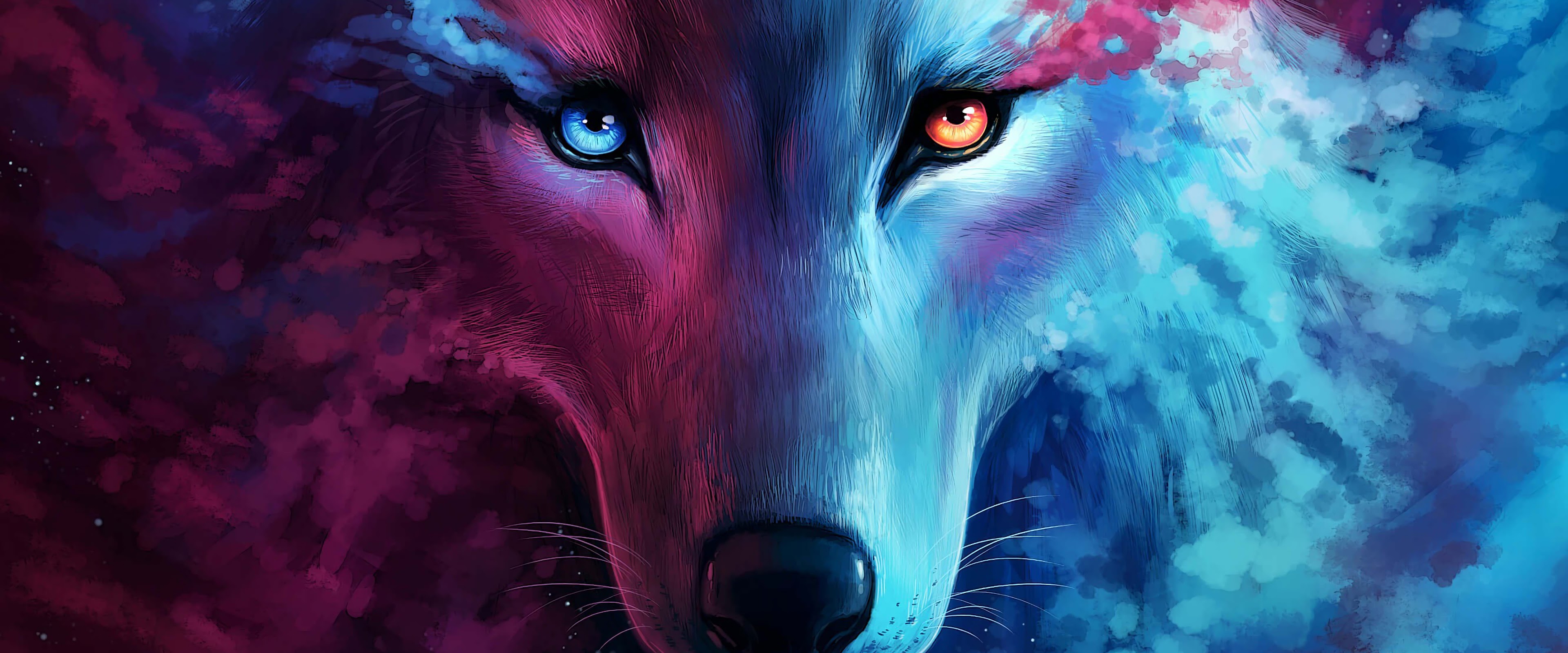 Wolf, Fantasy, Art, 4K, #70 Wallpaper PC Desktop