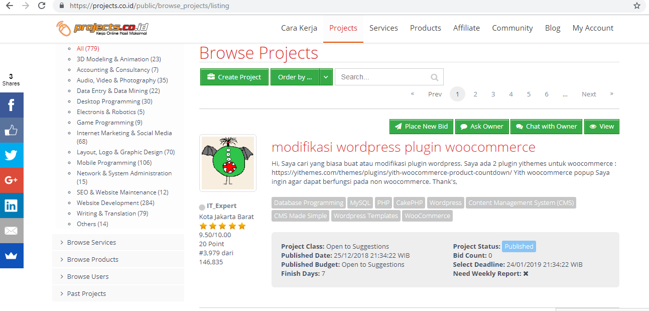 5 Cara Menang Proyek Di Projects.co.id