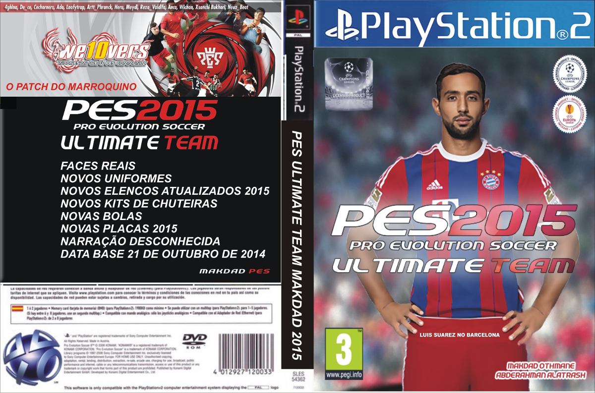 Museu dos Patches PS2: PES 2015 - Ultimate Team