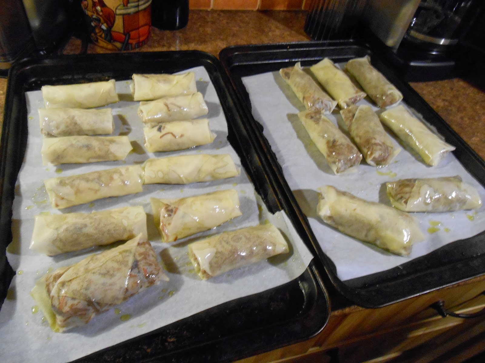 Eat cook and love: Egg rolls au poulet, cuits au four
