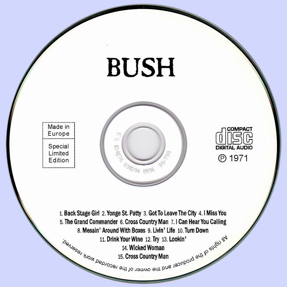 Plain and Fancy: Bush - Bush (1971 canada, great classic rock with ...