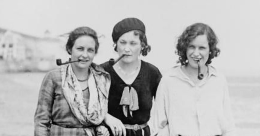 The Womens’ Pipe Smoking Group, ca. 1930s ~ Vintage Everyday