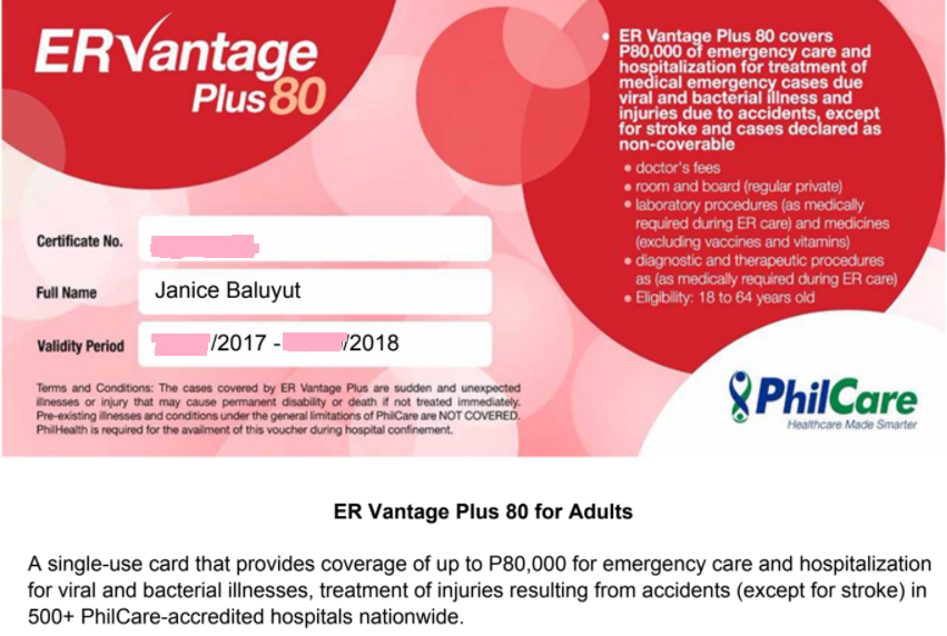 Stay at Home Mom and Kids: PhilCare ER Vantage Plus and Health Vantage