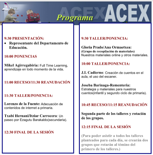 BIBLIOTECAS ESCOLARES | ESKOLA LIBURUTEGIAK: ACEX Bizkaia. Jornadas de ...