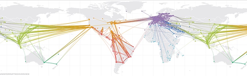 Cartographie numérique: La carte mondiale de l'Internet selon Telegeography