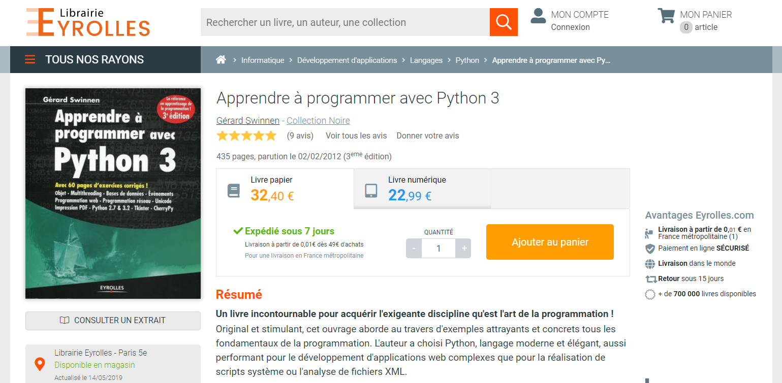 Le bloc notes en vrac d'un prof TIM : Charmer le python en lisant... et ...
