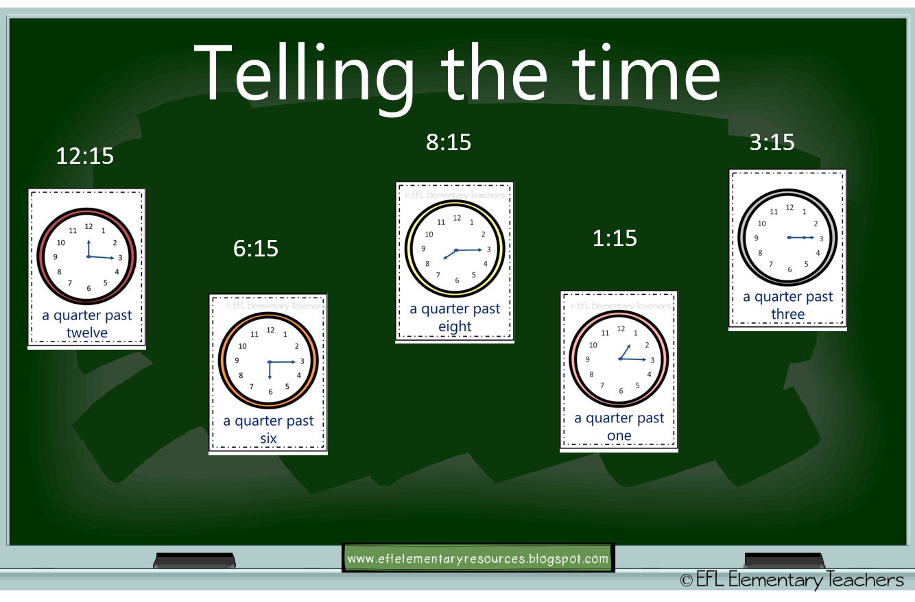 EFL Elementary Teachers: Telling the time for ESL Learners