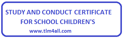 STUDY AND CONDUCT CERTIFICATE - Leading website for AP and Telangana ...