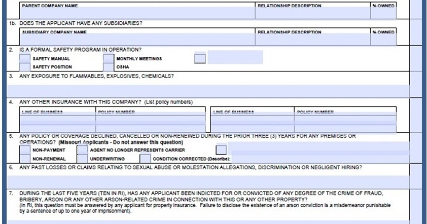 Simply-Easier-ACORD-Forms: ACORD 125 General Information Section