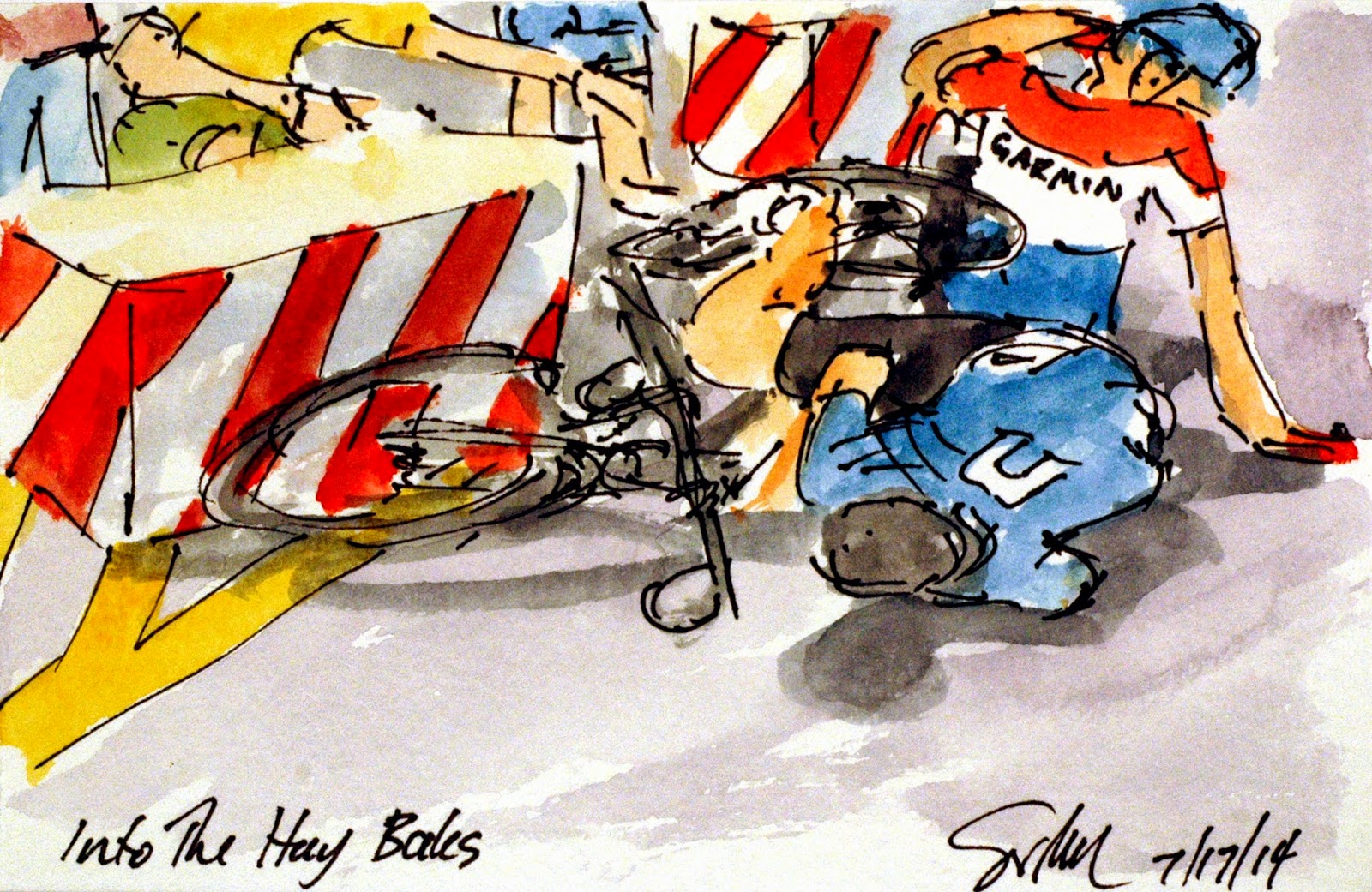 The Art of Cycling: Tour Stage 12: Into the Hay Bales