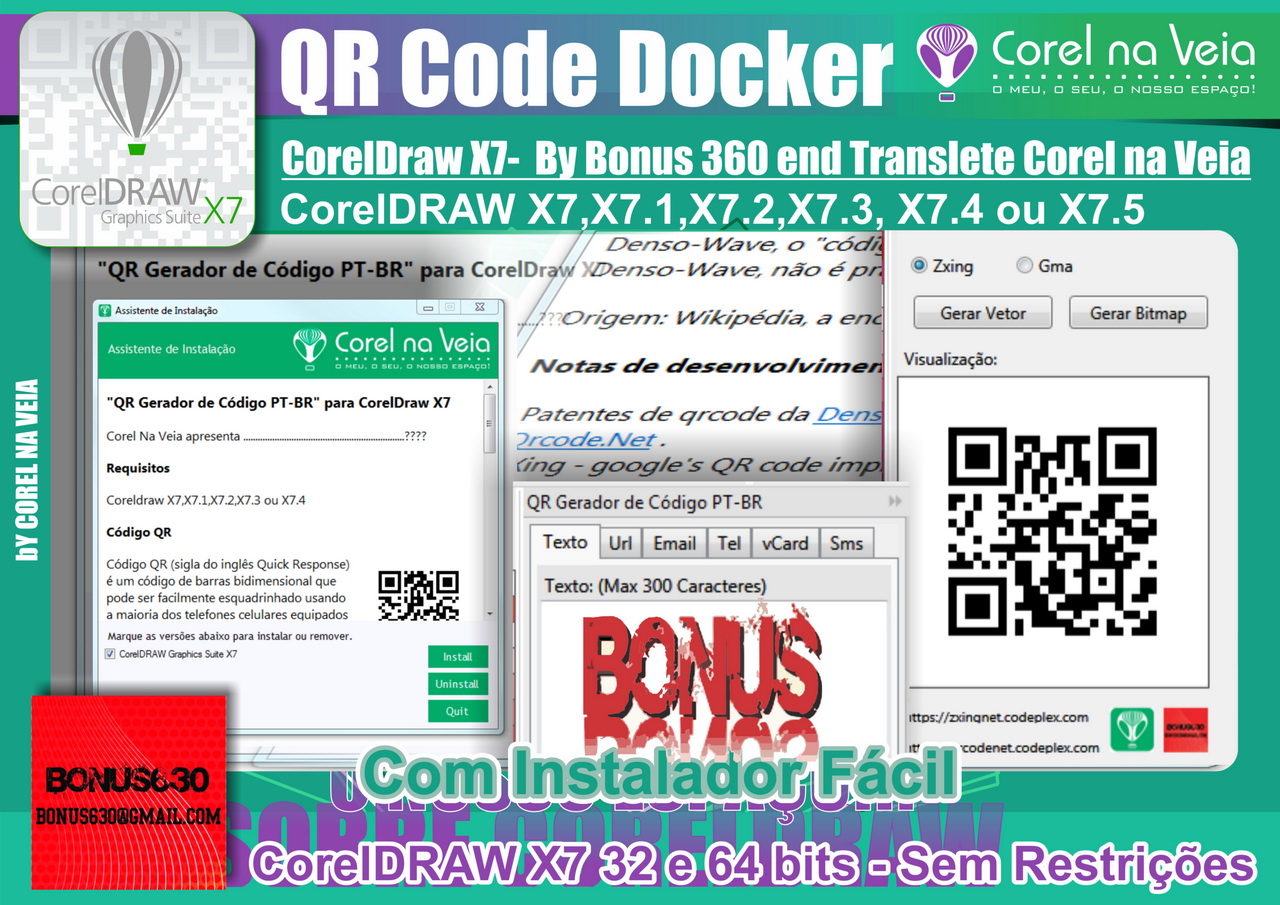 QR Code Docker Free For CorelDRAW X7 | Vector end Bitmaps - Corel na Veia
